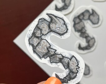 Paper Stickers, Labels & Tags Pokémon Inspired Onix Silhouette Vinyl ...