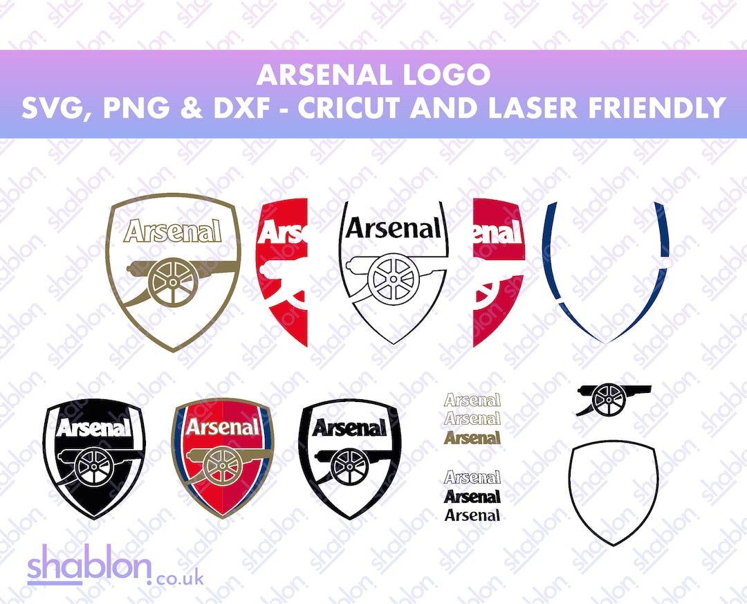 Arsenal SVG, PNG, DXF Layers, Cricut Cut File, Laser Files, Football ...