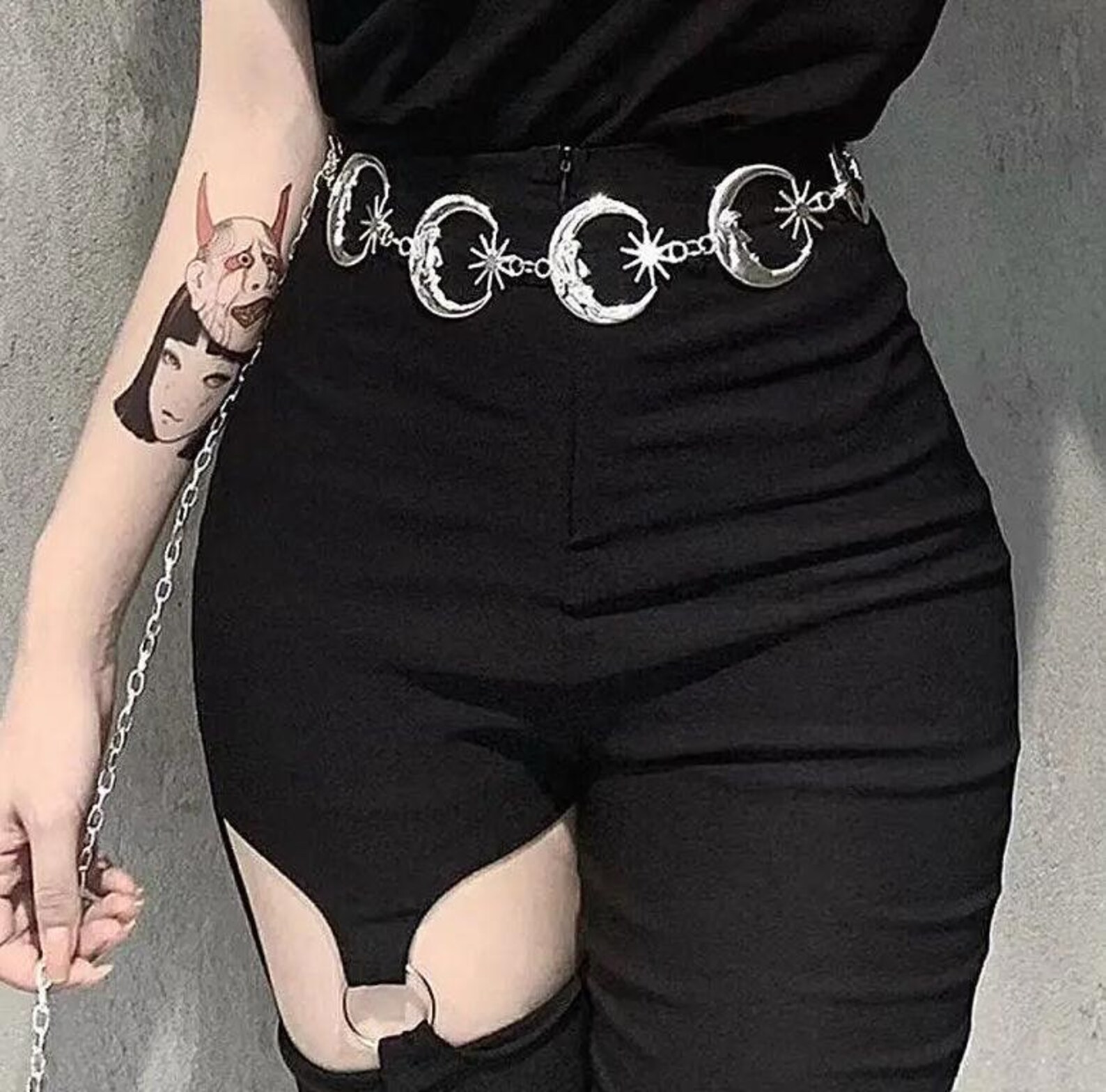 Chain Belt /sun and Moon Chain Belt / - Etsy