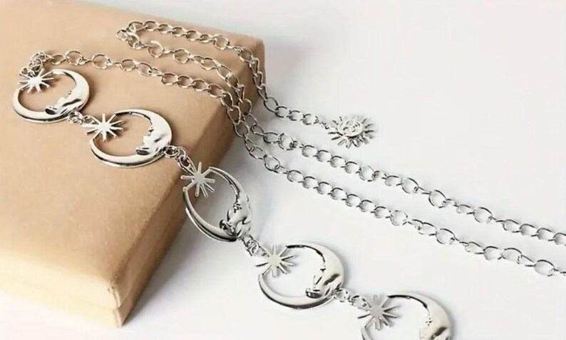 Chain Belt /sun and Moon Chain Belt / - Etsy