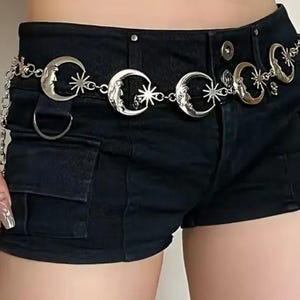 Chain Belt /sun and Moon Chain Belt / - Etsy