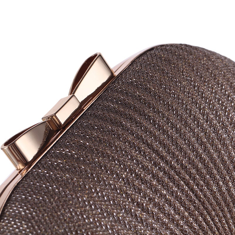 Classic Vintage Top Handle Metallic Oval Clutch Handbag - Etsy