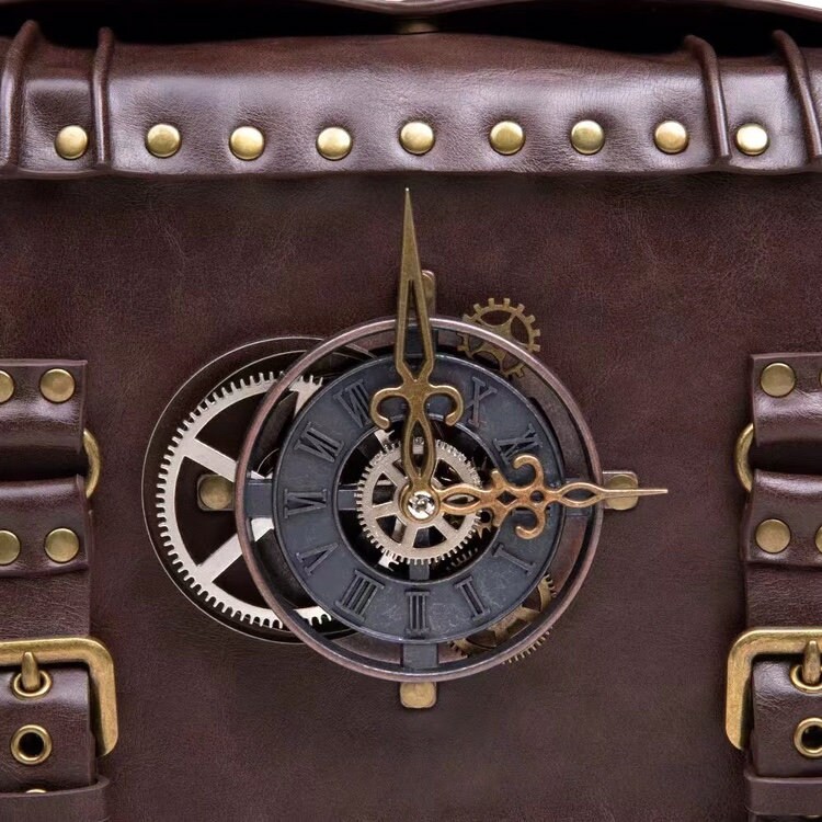 PUNK Steampunk Industrial Vintage Clock Messenger Crossbody - Etsy