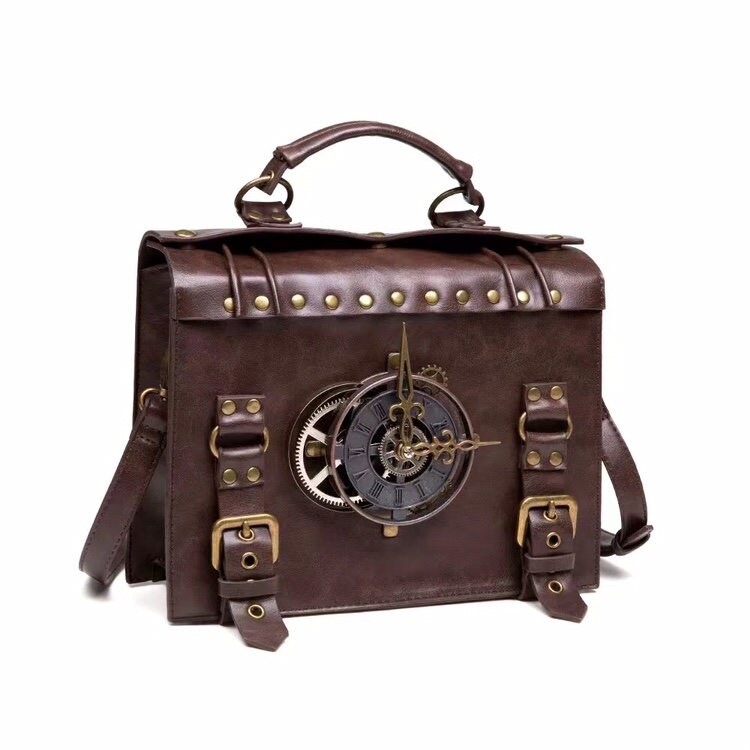 PUNK Steampunk Industrial Vintage Clock Messenger Crossbody - Etsy