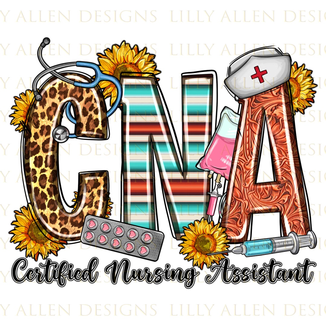 CNA Western Png Sublimation Design Download, Certified Nursing ...