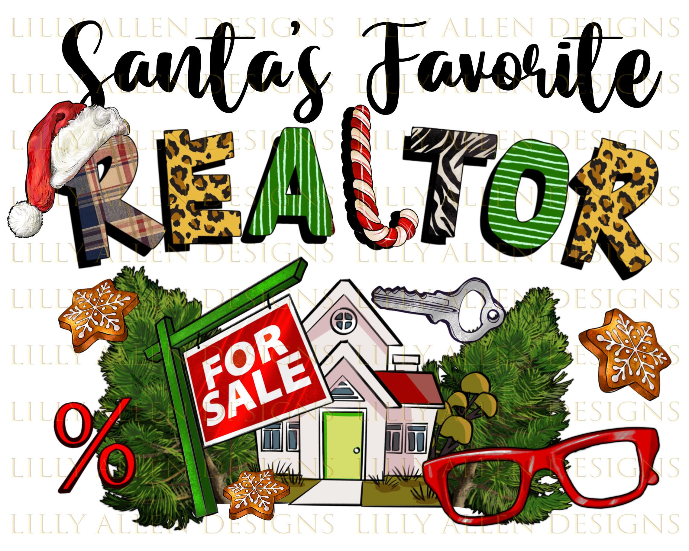 Western Santa's Favorite Realtor Png Sublimation Design - Etsy