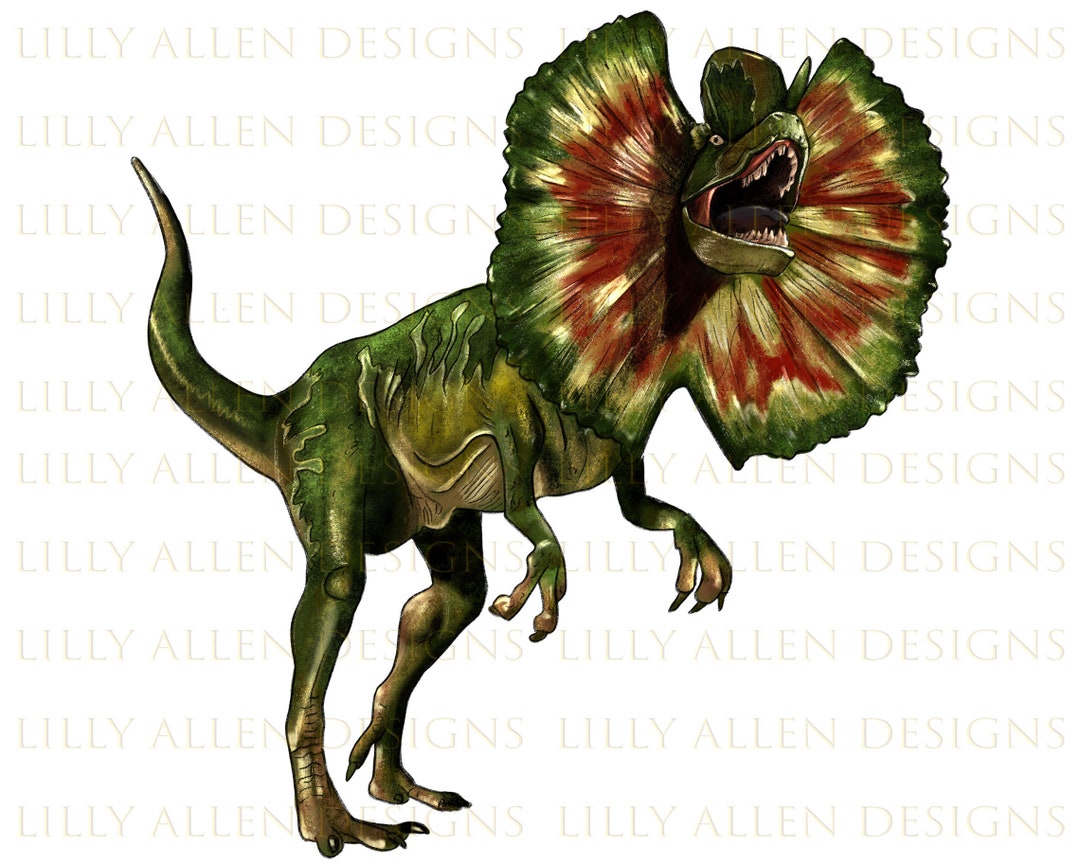 Dilophosaurus Png Sublimation Design, Dilophosaurus Png, Dino Png, Hand ...