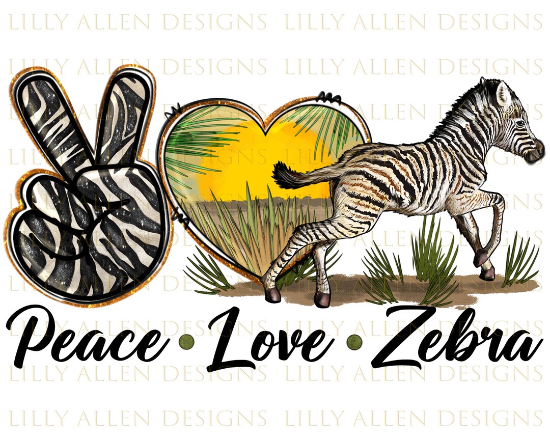Western Peace Love Zebra Png Sublimation Design,zebra Pattern Peace ...