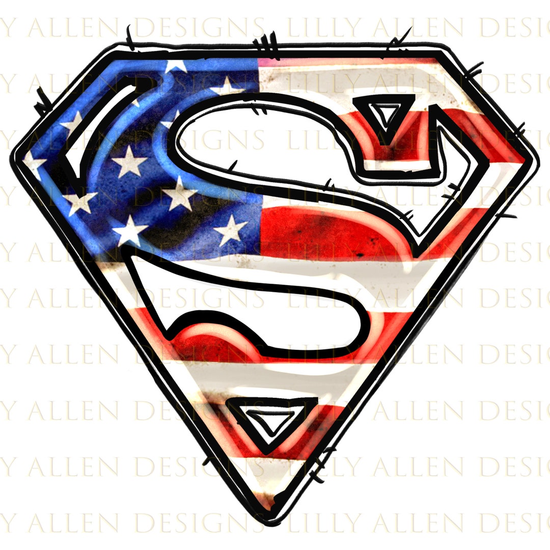 Super American Flag Logo Png Sublimation Designs Download, Independence ...