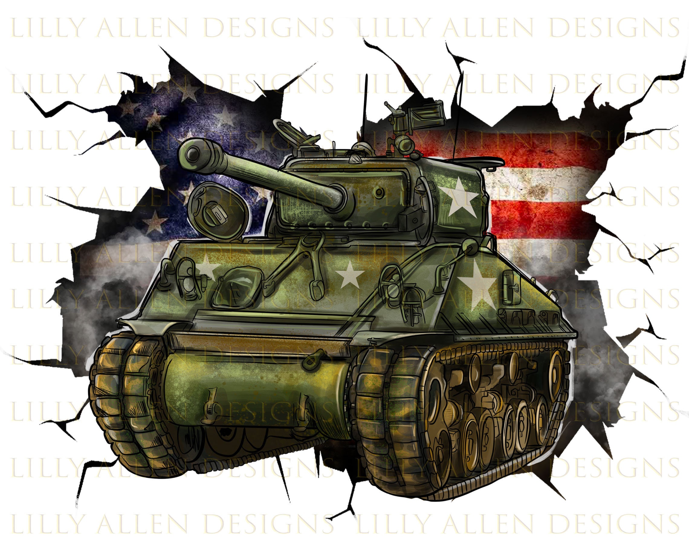 Sherman Tank Clip Art