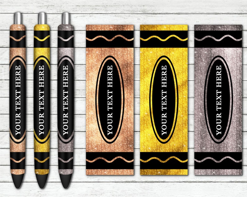 Customize Crayons Pen Wraps Png Sublimation Design - Etsy
