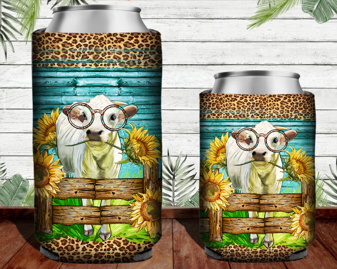 Western Charolais Calf Can Cooler Png, Charolais Calf Sublimation ...