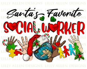 Social Worker Christmas Png - Etsy
