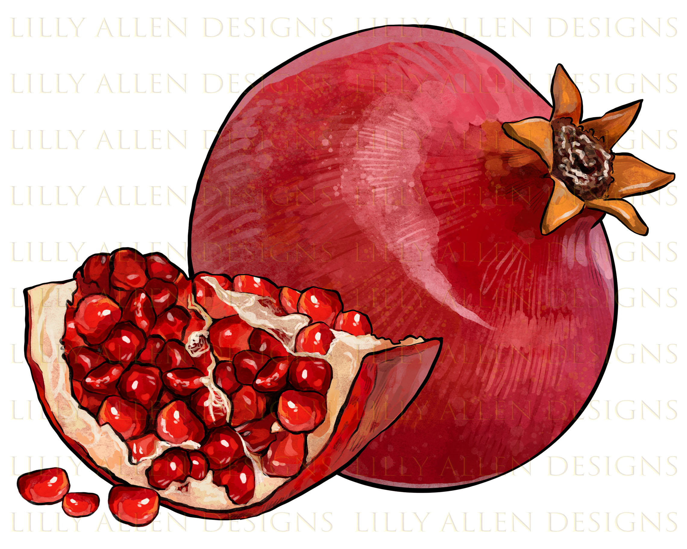 Pomegranate Clipart