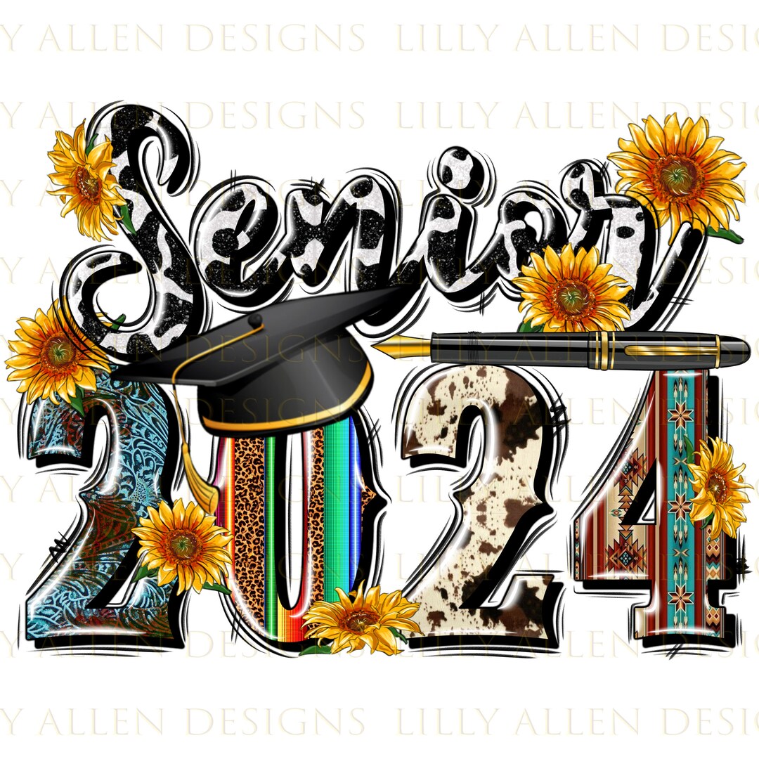 Senior 2024 Png Sublimation Design Download, Western Senior Png ...