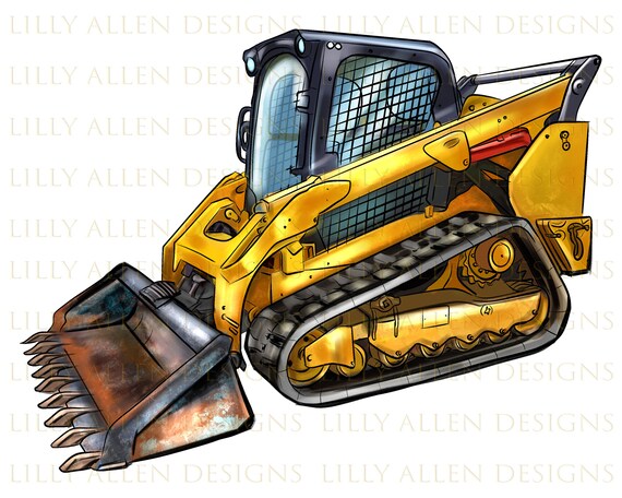 Compact Track Loader Png Sublimation Design Loader Bulldozer - Etsy
