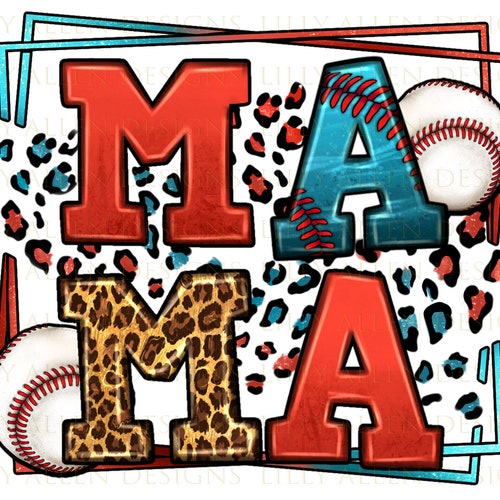 Leopard Softball and Baseball Mama Png Sublimation Design - Etsy