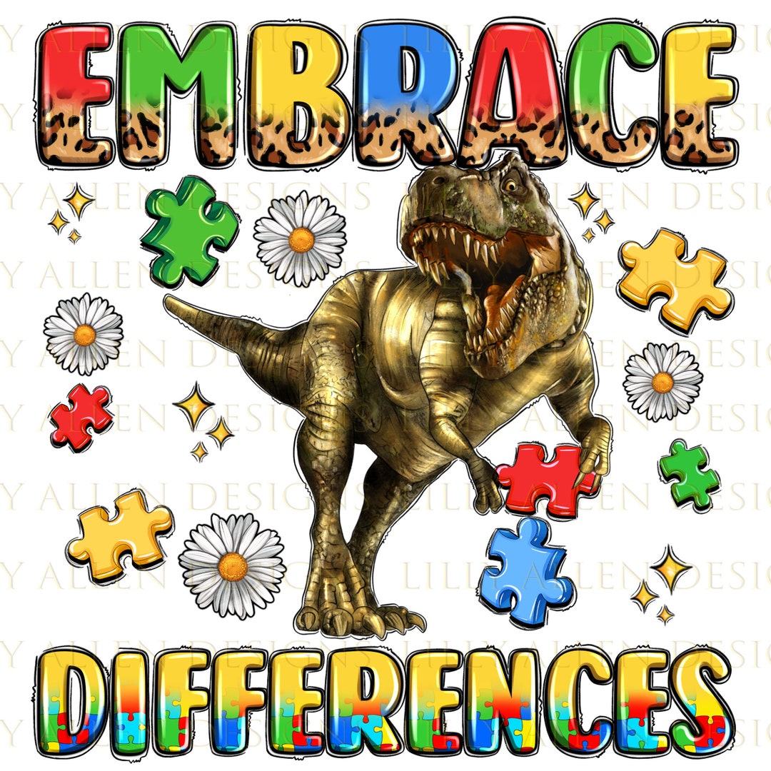 Embrace Differences Png Sublimation Design Download, Autism Awareness ...