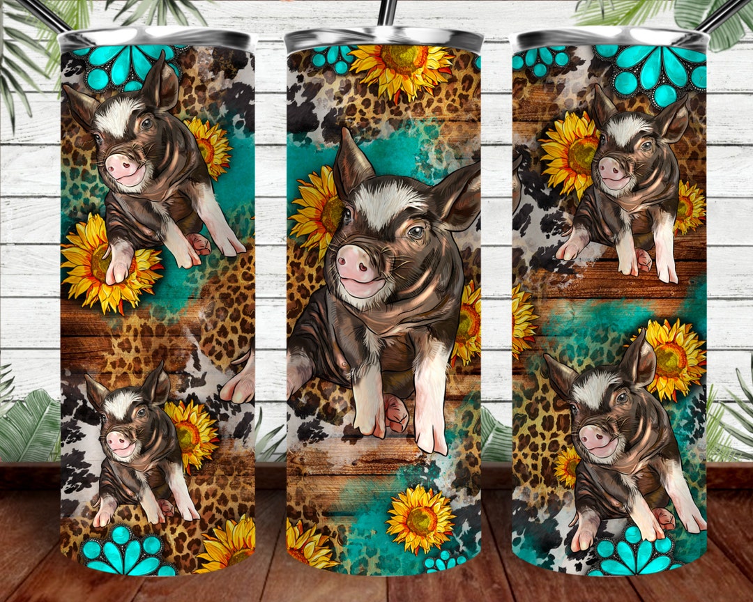 Western Pigs Tumbler Png Sublimation Design, 20oz Skinny Tumbler Png ...