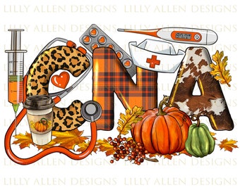Fall CNA Certified Nursing Assistant Png Sublimation - Etsy