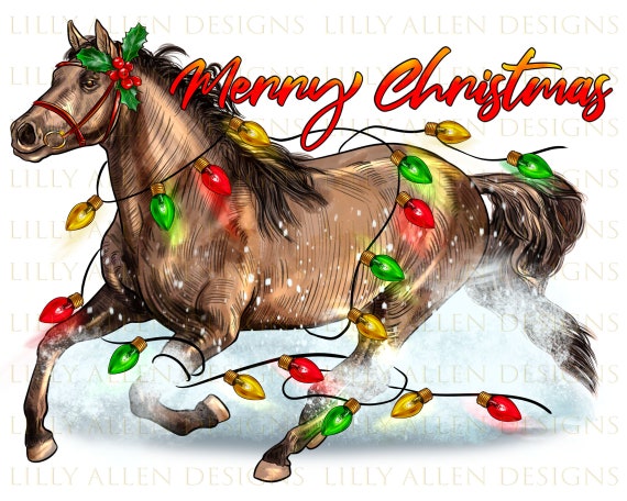Christmas Horse Drawings