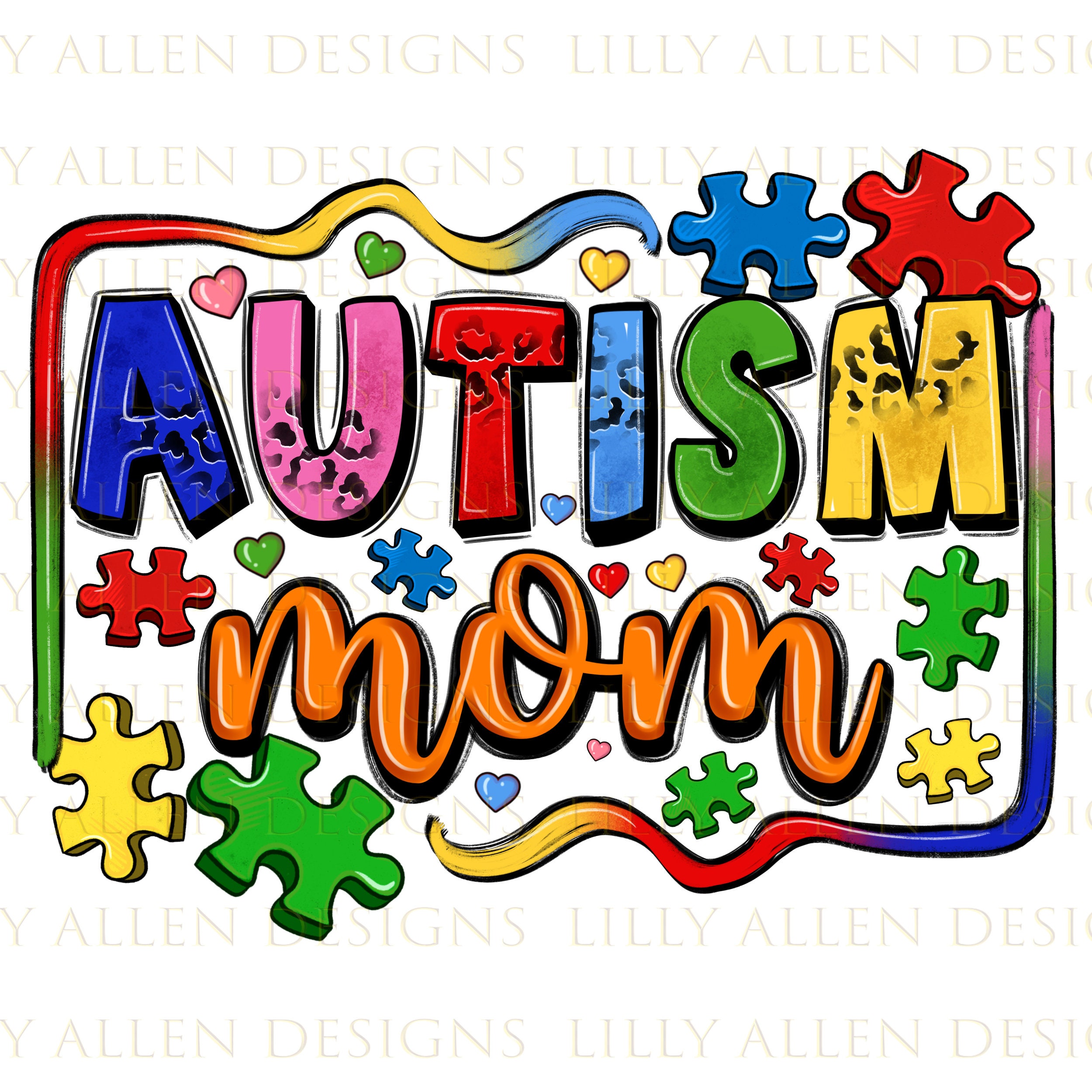 Autism Mom Png Sublimation Design Download, Autism Awareness Png ...