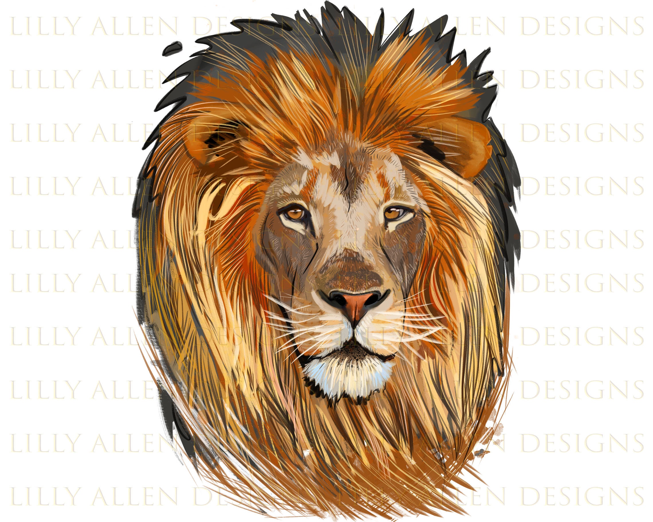 Lion Head Png Sublimation Design Lion Png Wild Animal Png - Etsy