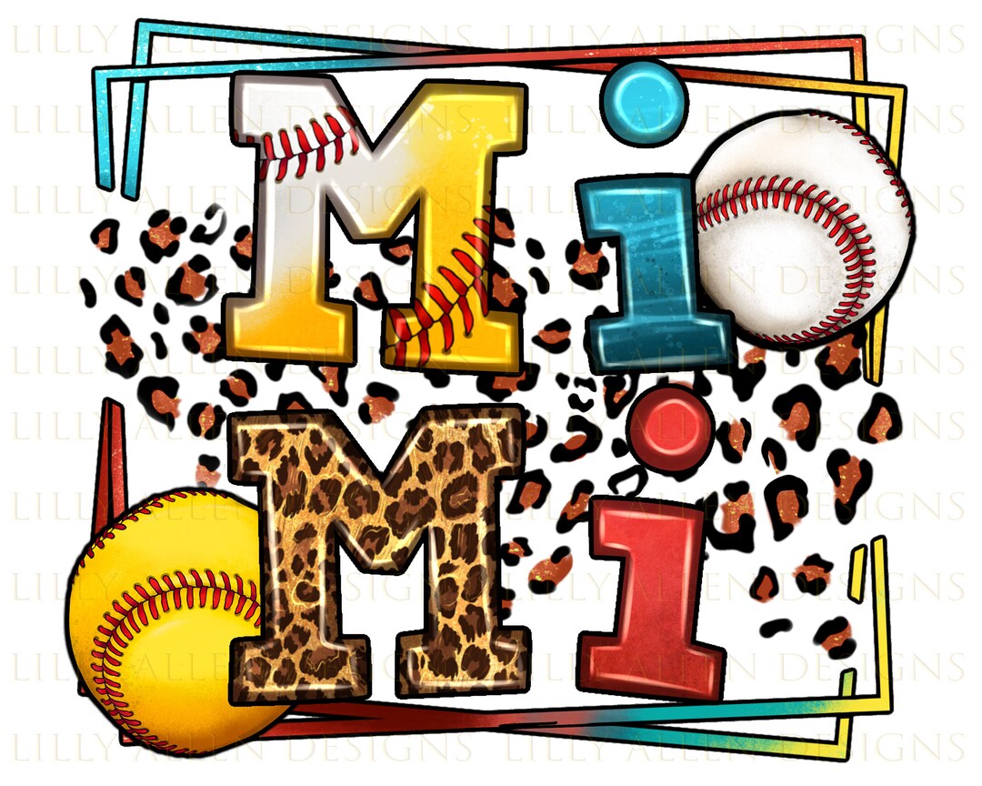 Baseball and Softball Mimi Png Sublimation Design Download, Sports Mimi ...