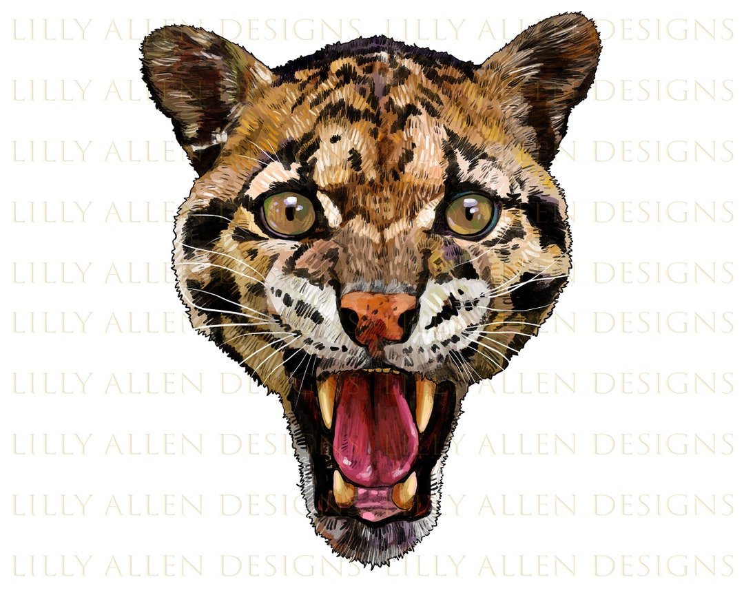 Ocelot Head Png, Cat Png, Ocelot Cat Sublimation Design, Wild Cat Png ...