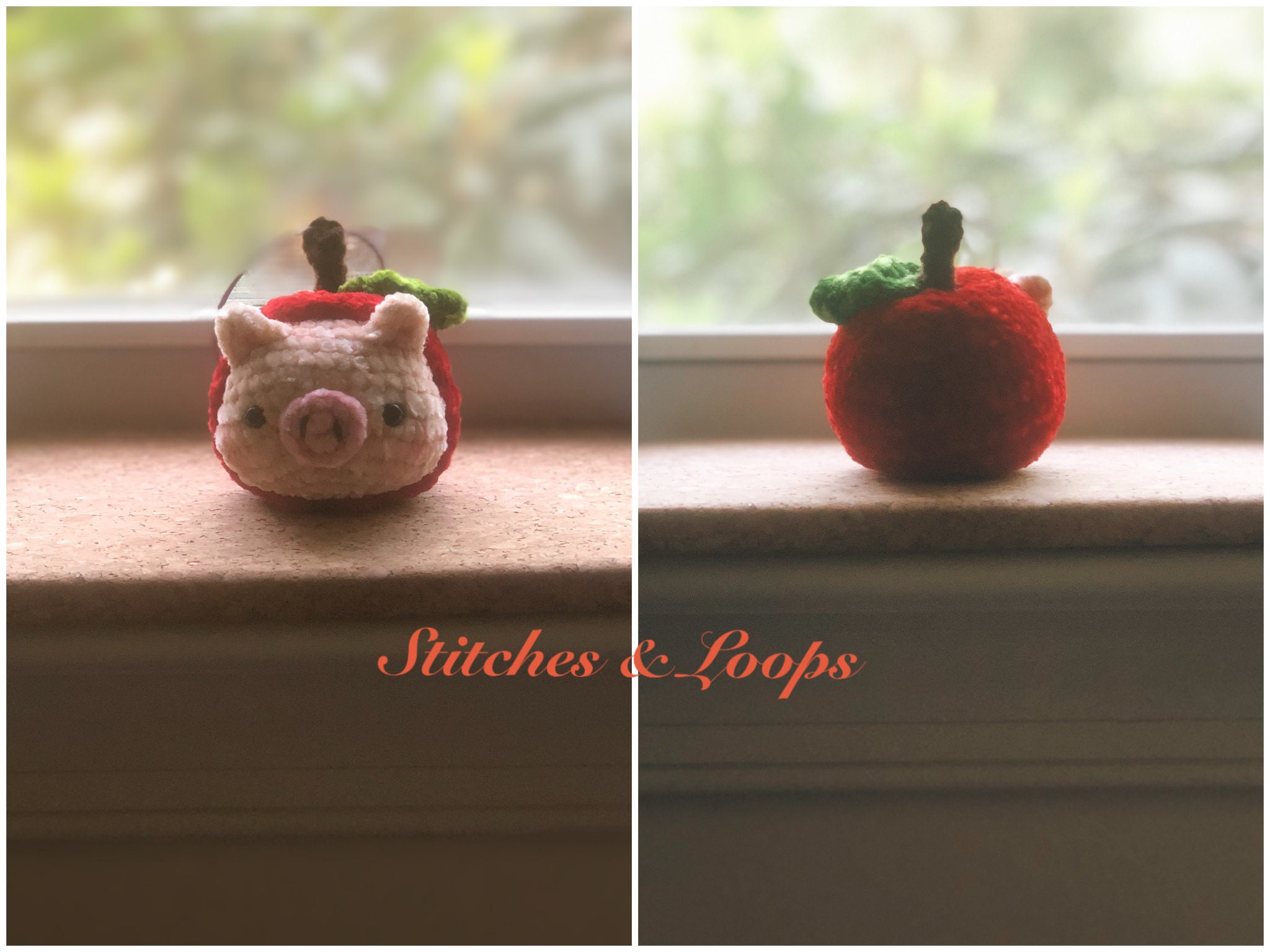 Handmade Pig Crochet Keychain/amigurumi Animal/crochet Animal/keychain ...