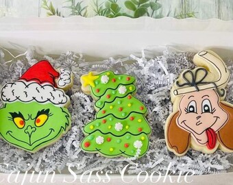 Grinchy Cookie Cutter Christmas Cookie Cutter - Etsy