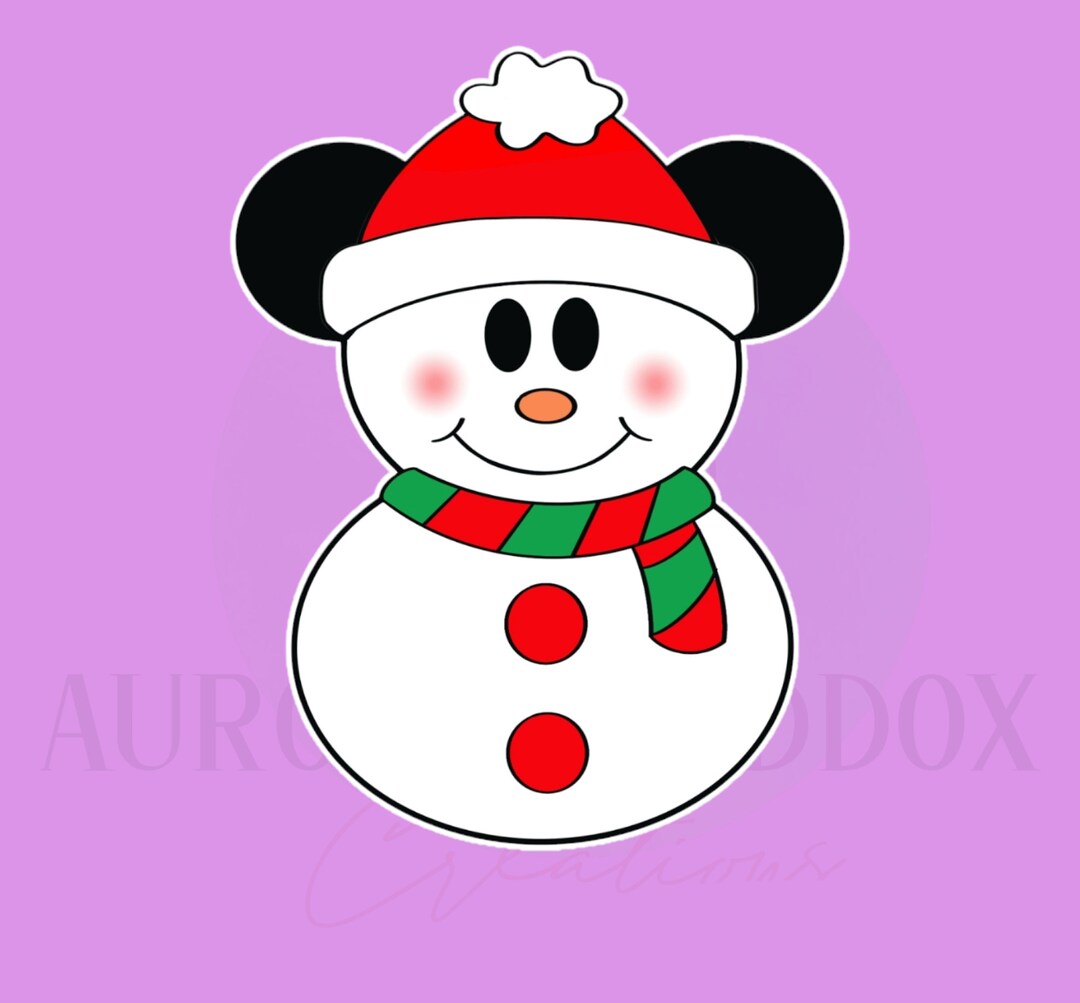 Mouse Snowman Snow Hat | Cookie Cutter - Etsy