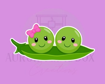 Two Peas in a Pod Cookie Cutter Sweet Pea Cookie Cutter Valentine's Day ...