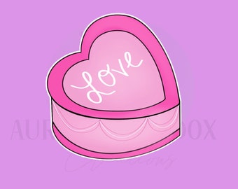 STL Instant Digital Download Heart Shaped Cake Cookie Cutter, Vintage ...