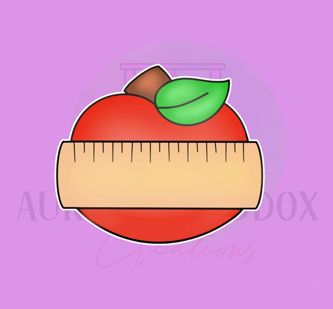 Apple Ruler Plaque Cookie Cutter - Etsy