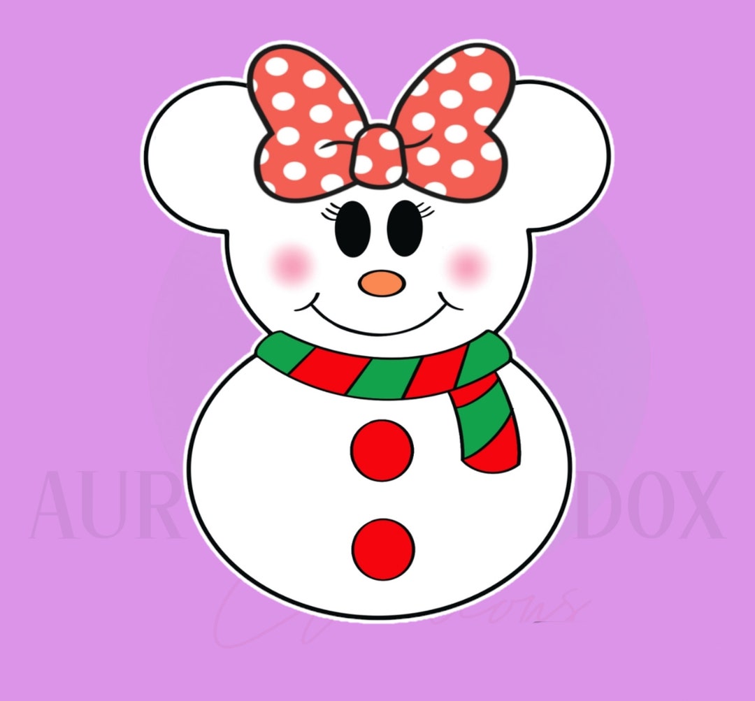 Mouse Snowman Bow | Cookie Cutter - Etsy