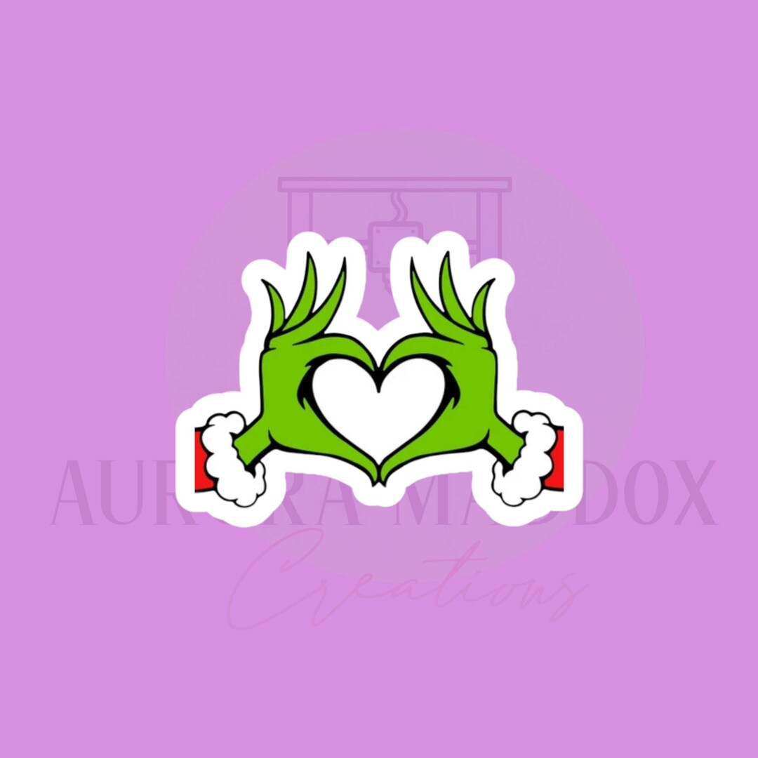 Grinchy Hand Heart Cookie Cutter - Etsy