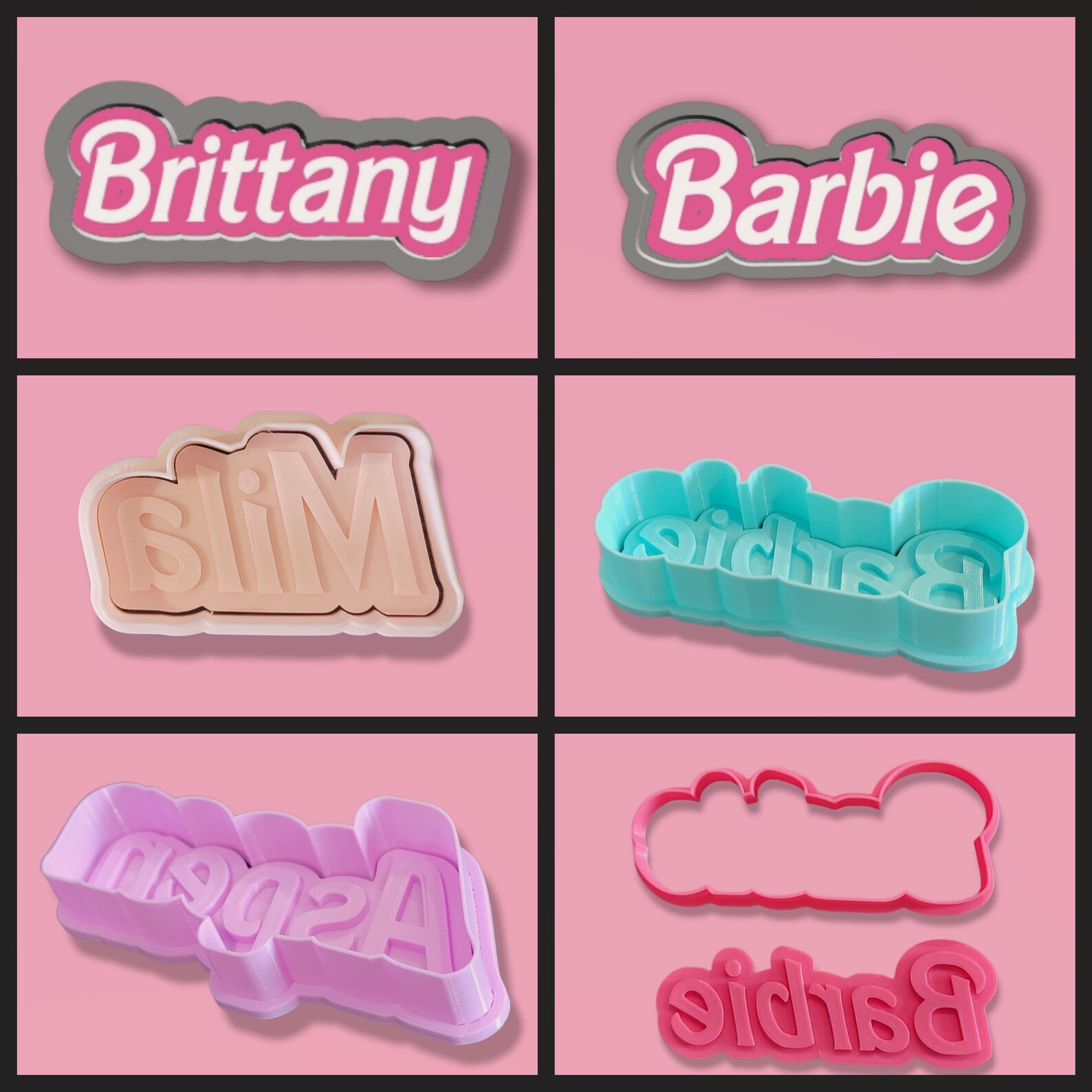 Personalized Name Cookie Cutter & Stamp - Etsy