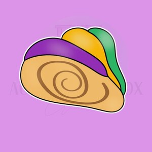 King Cake Slice | Cookie Cutter - Etsy