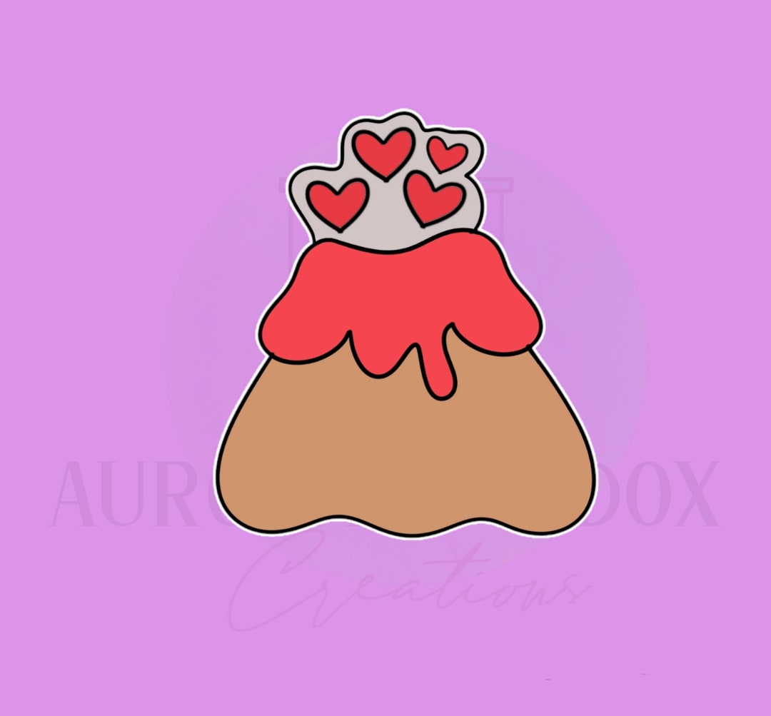 Volcano Hearts Cookie Cutter - Etsy