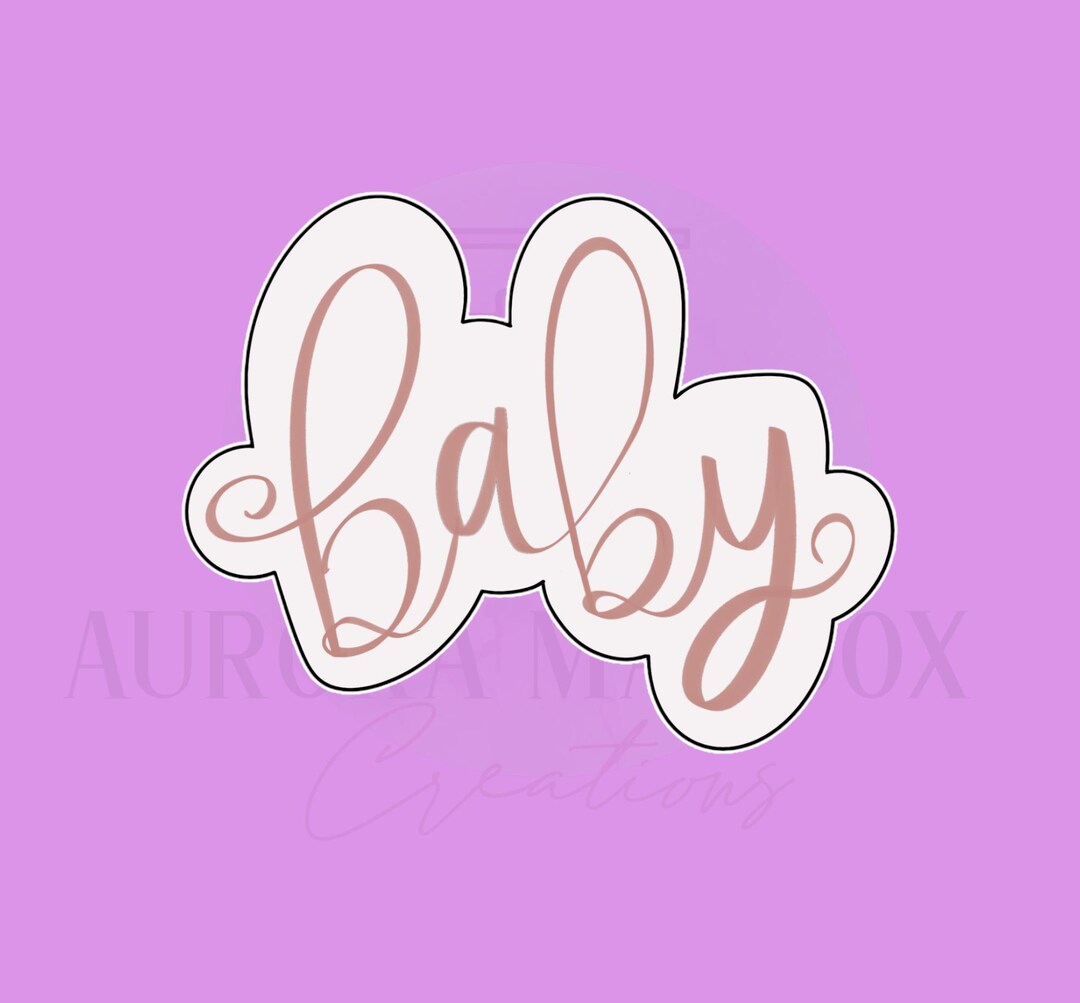Baby Script Cookie Cutter - Etsy