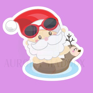 Santa Claus Reindeer Float With Water Cookie Cutter - Etsy