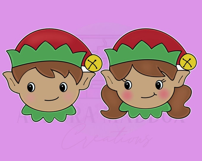 Build-an-elf / Girl Elf Cookie Cutters Set of 3 Christmas Cookie Cutter ...