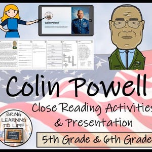 Colin Powell Close Reading Comprehension Activities | 5th Grade & 6th ...