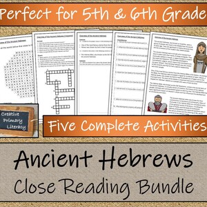 Ancient Hebrews Close Reading Comprehension Book | 5th Grade & 6th ...