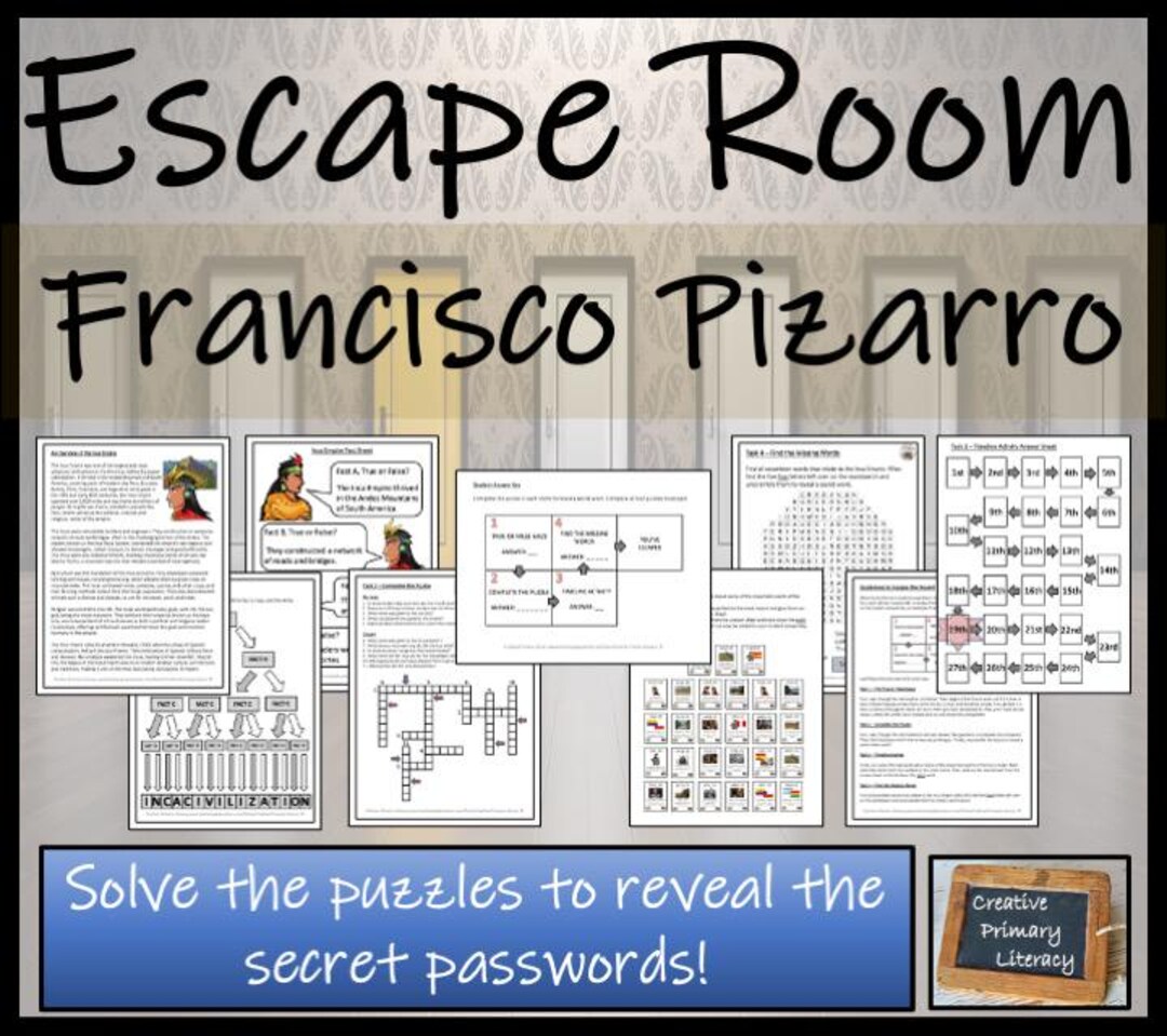 Francisco Pizarro Escape Room Activity - Etsy