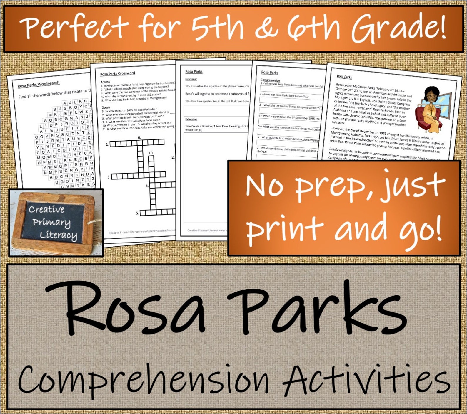 Rosa Parks Close Reading Comprehension Activity 5th Grade & - Etsy