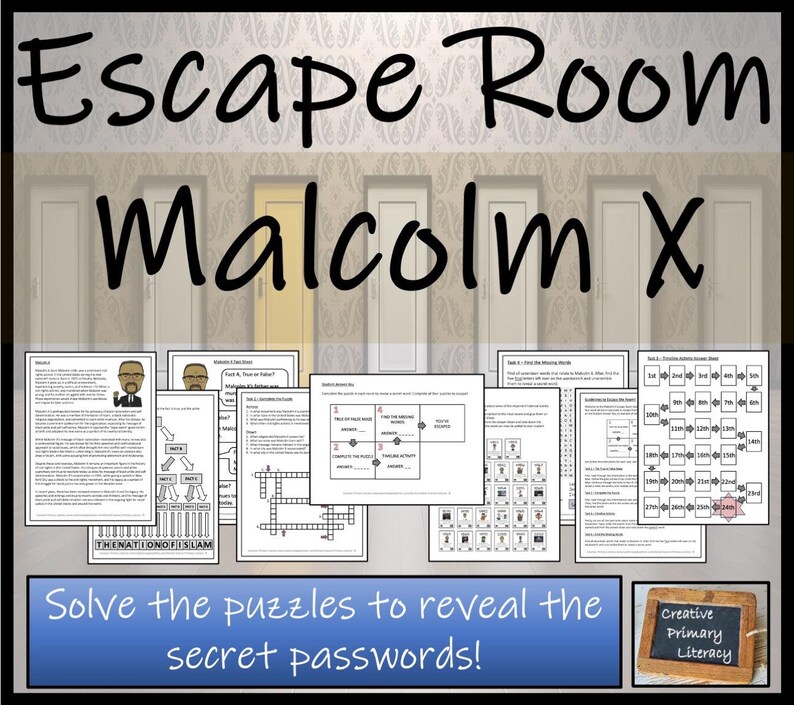 Malcolm X Escape Room Activity - Etsy