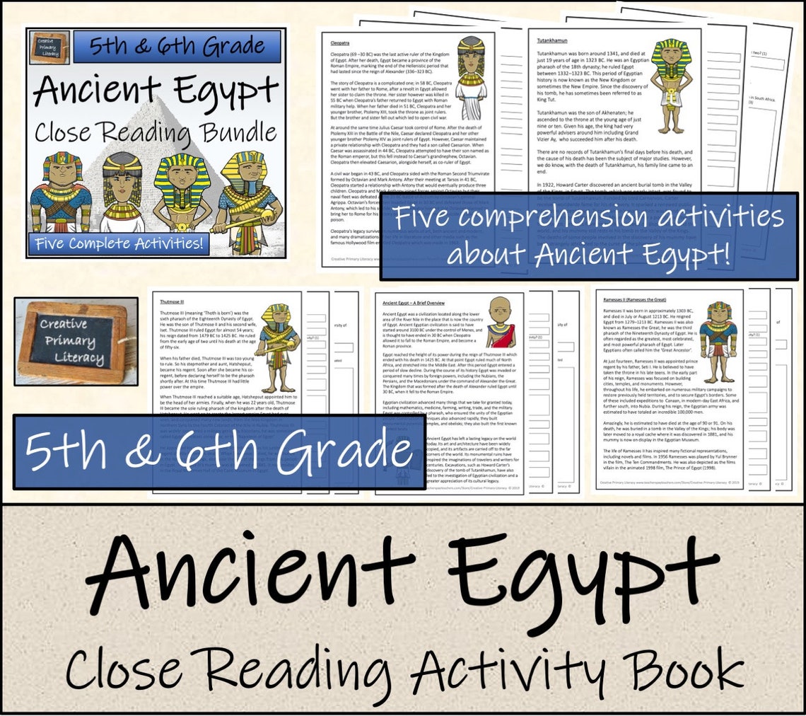 Ancient History Close Reading Book Bundle | 5th Grade & 6th Grade - Etsy