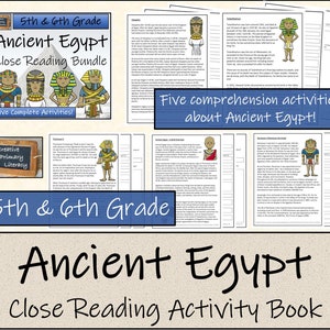Ancient History Close Reading Book Bundle | 5th Grade & 6th Grade - Etsy